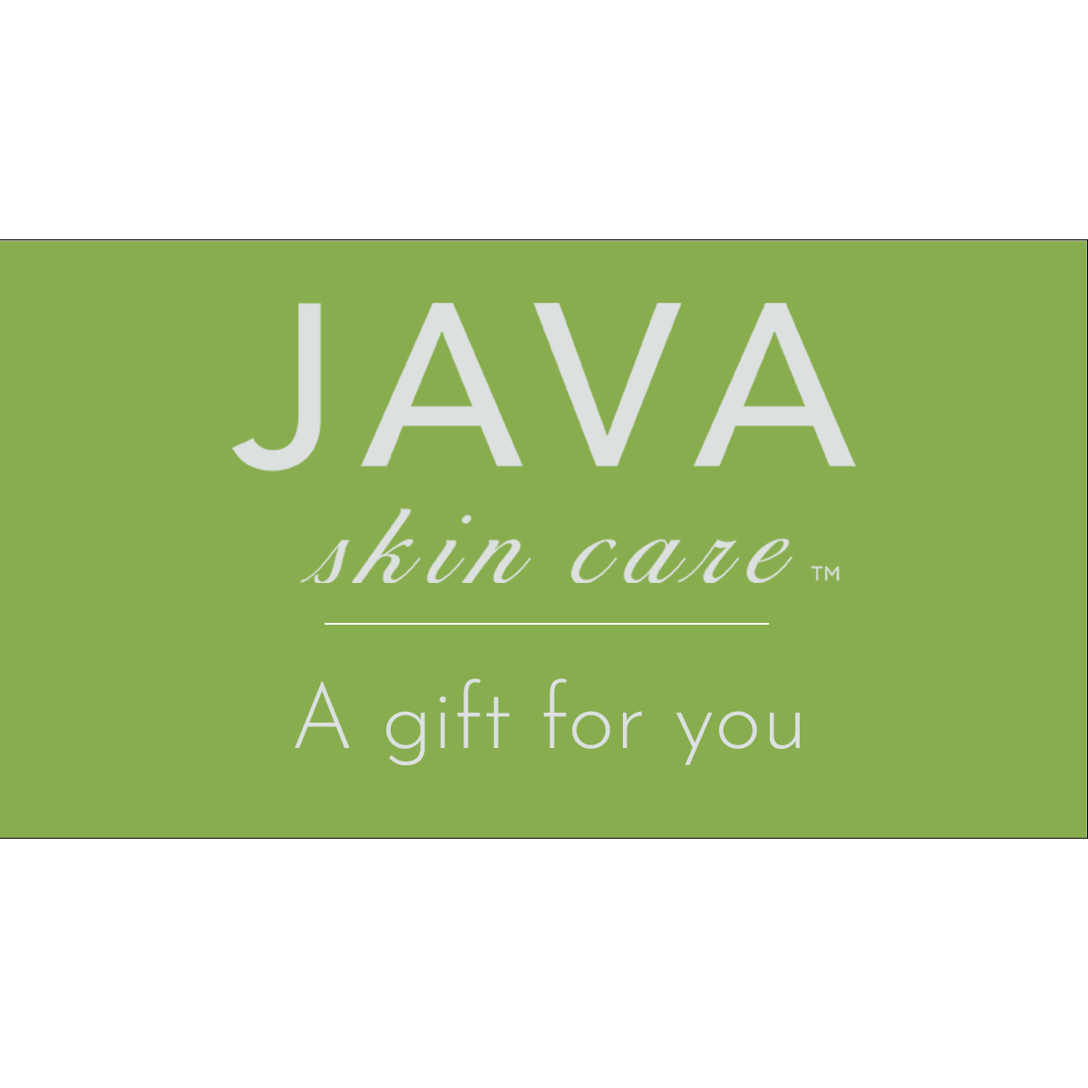 JAVA Skin Care eGift Card* – JAVA SKIN CARE